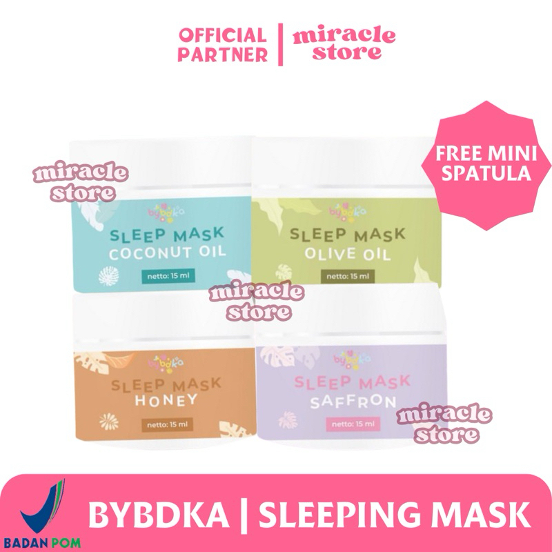 Jual [MIRACLE STORE] BYBDKA SLEEPING MASK BYBDKA 15GRAM 50GRAM 50ML SAFFRON HONEY COCONUT OIL ...
