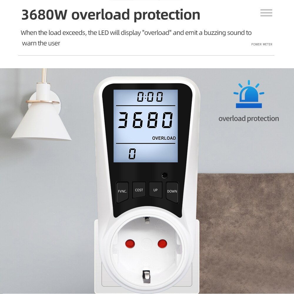 Jual Watt Meter AC dengan Backlight Pengukur Energy Voltage KWH DDS109L ...