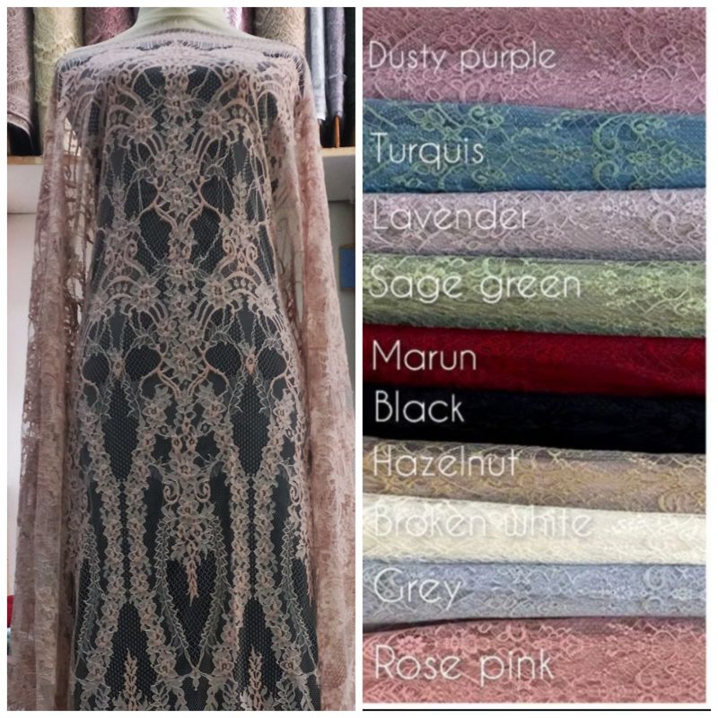 Jual KAIN BROKAT SEMIFRANCIS PANEL | Shopee Indonesia