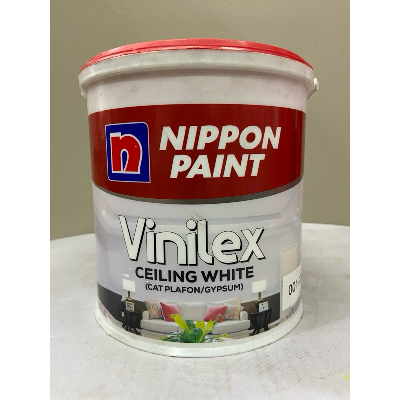 Jual CAT PLAFON/CAT GYPSUM/CAT PLAFON NIPPON PAINT VINILEX CEILING WHITE 5 KG | Shopee Indonesia