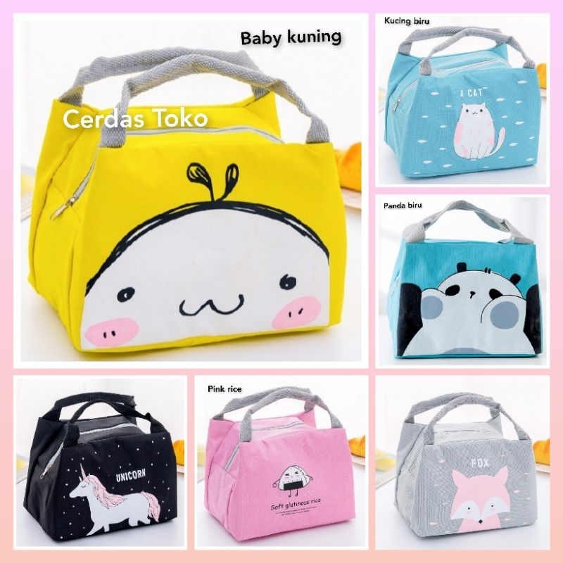 Jual Tas bekal anak sekolah laki laki perempuan lunch bag tempat bekal ...