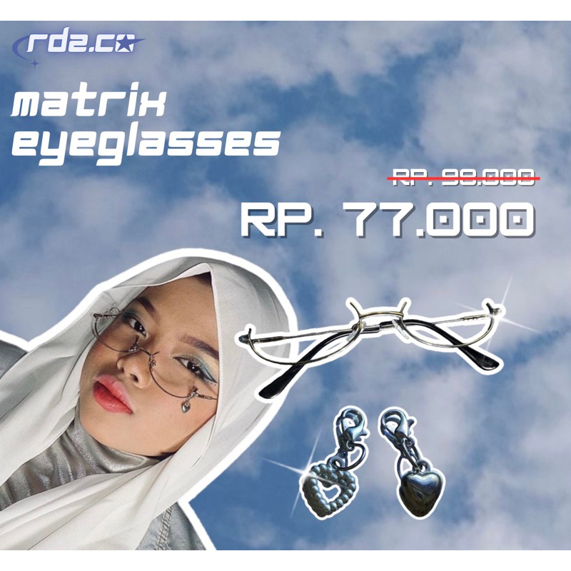 Jual Matrix glasses - y2k eyeglasses | Shopee Indonesia
