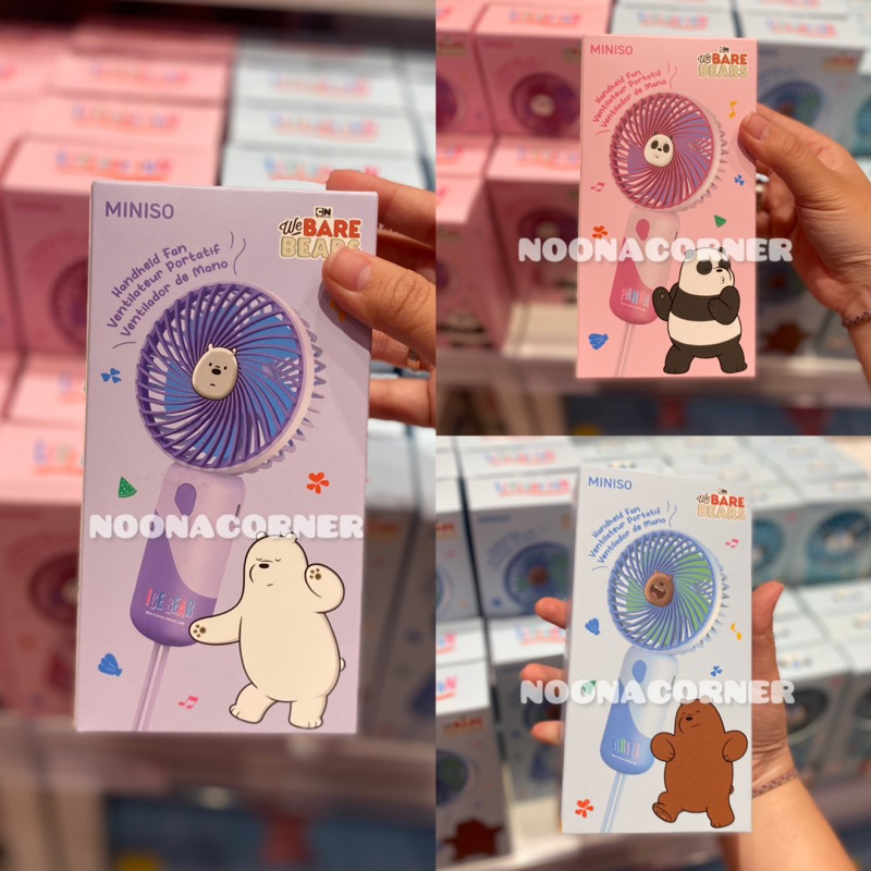 Jual Miniso x We Bare Bears ‼️ Handheld Fan / Kipas Tangan USB Seaside ...
