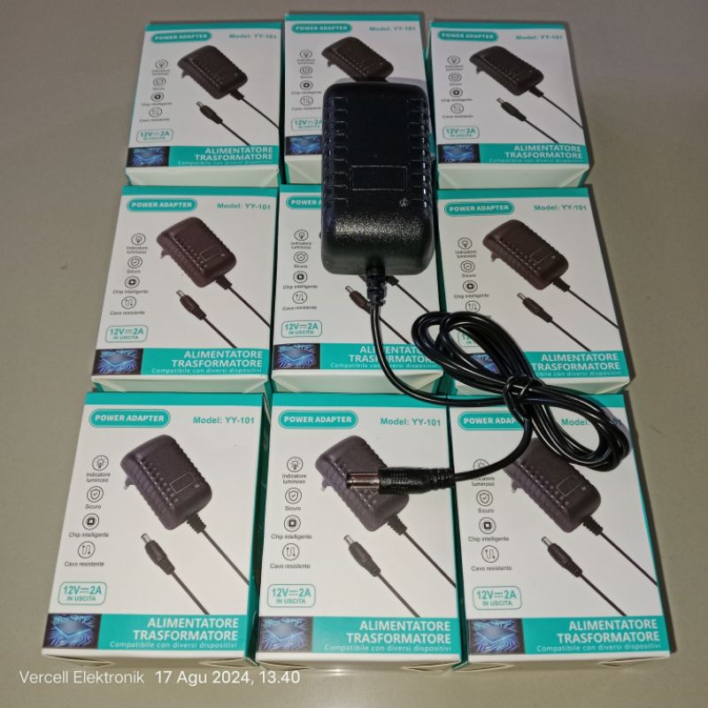 Jual Power Adaptor adapter 12V 2A cocok untuk CCTV, receiver, satfinder ...