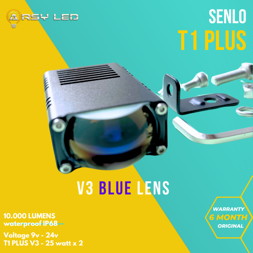 Jual SENLO X1 X3 X2 T1 D2 Plus v3Blue Lens Eye | Satuan | Lampu Sorot ...