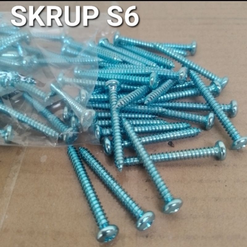 Jual SKRUP S6 STAPPING SCREW UNTUK FISHER S6 REPACK ISI 100 PCS | Shopee Indonesia