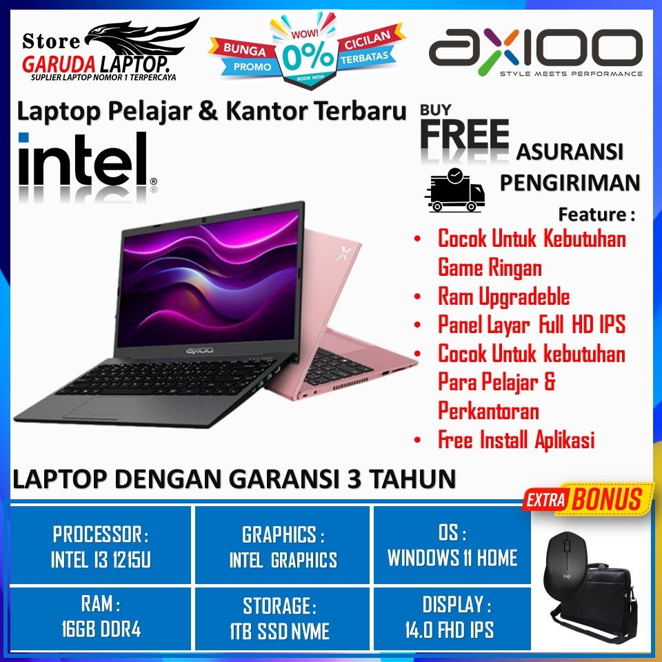 Jual LAPTOP RESMI AXIOO MYBOOK Z6 INTEL I3 1215U RAM 16GB 512GB SSD 14.0 FHD IPS WINDOWS 11 HOME ...