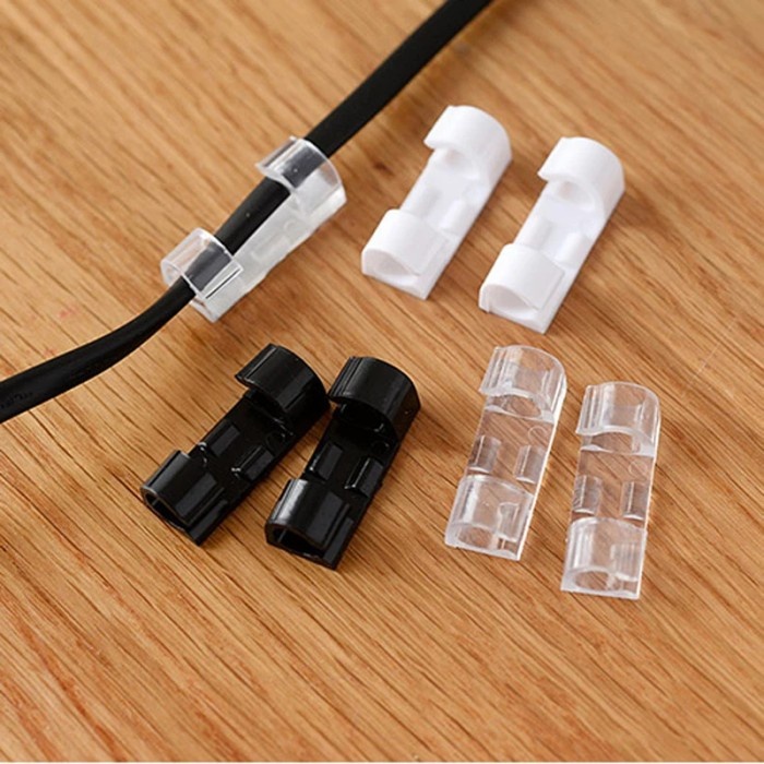 Jual Klip Kabel isi 20 pcs Perapih Cable Clip Klem Tempel klip USB ...