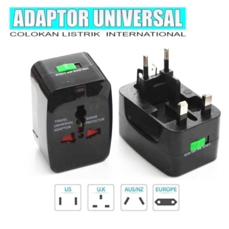 Jual Universal Travel Adaptor Colokan Steker Listrik Adaptor ...