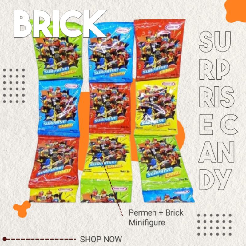 Jual Brick Minifigure Block Fun Surprise Candy Permen Berhadiah Brick ...