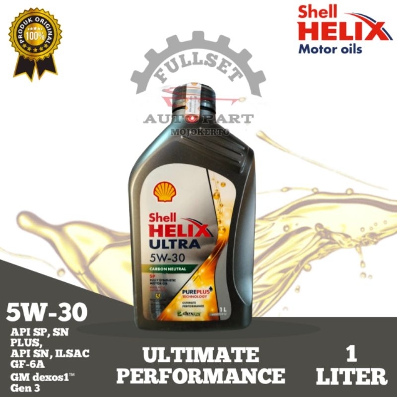 Jual SHELL HELIX ULTRA 5W-30 API SP FULL SYNTHETIC (1liter) | Shopee ...