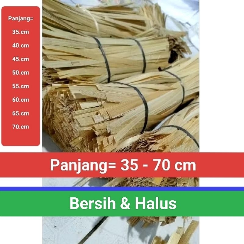 Jual Iratan Bambu P.20 - P.80 cm isi=100 pcs Bahan Anyaman Kerajinan ...
