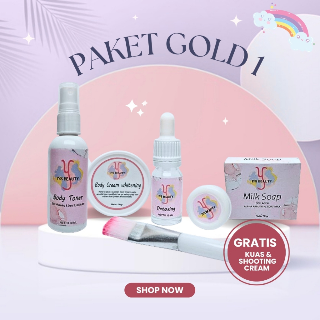Jual PAKET GOLD (MENGELUPAS) / DETOXING BADAN / PEMUTIH BADAN / PAKET ...