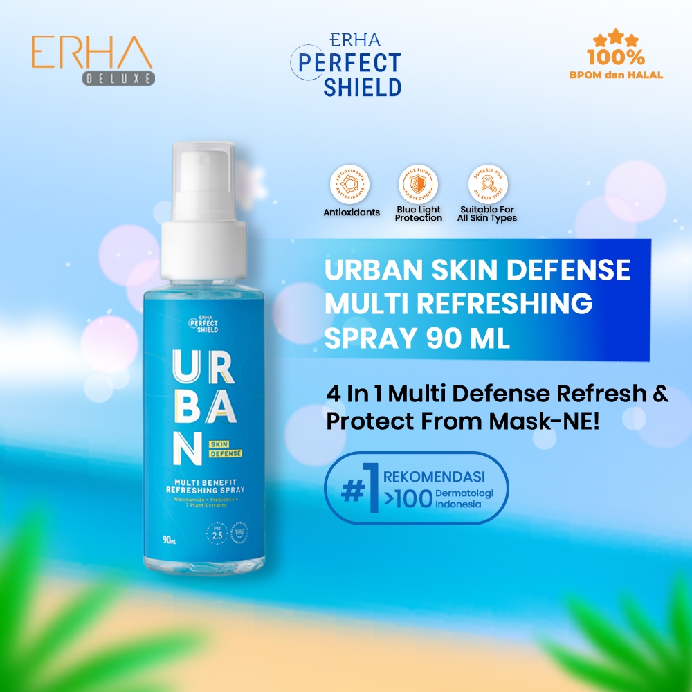 Jual ERHA Perfect Shield Face Mist - Urban Skin Defense Multi Benefit Refreshing Spray 90ml ...