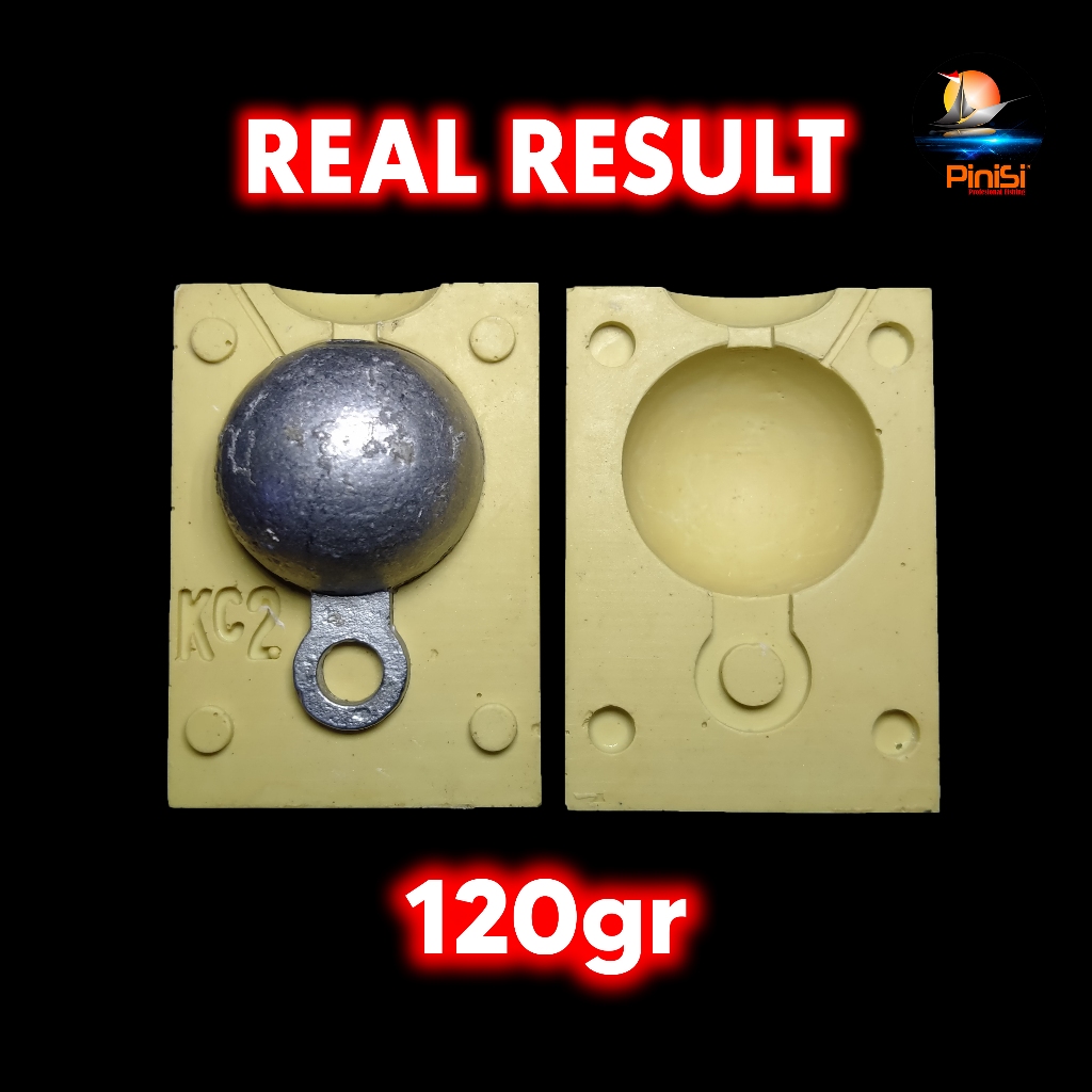 Jual Molding Cetakan Bandul Timah Pemberat Pancing Model Bakso 120gr ...