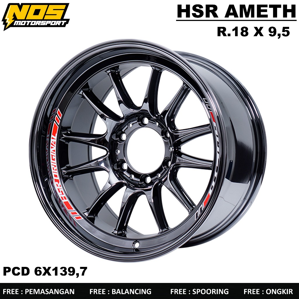 Jual HSR AMETH R18 velg mobil fortuner, hilux, pajero ring 18 lebar 9,5 ...