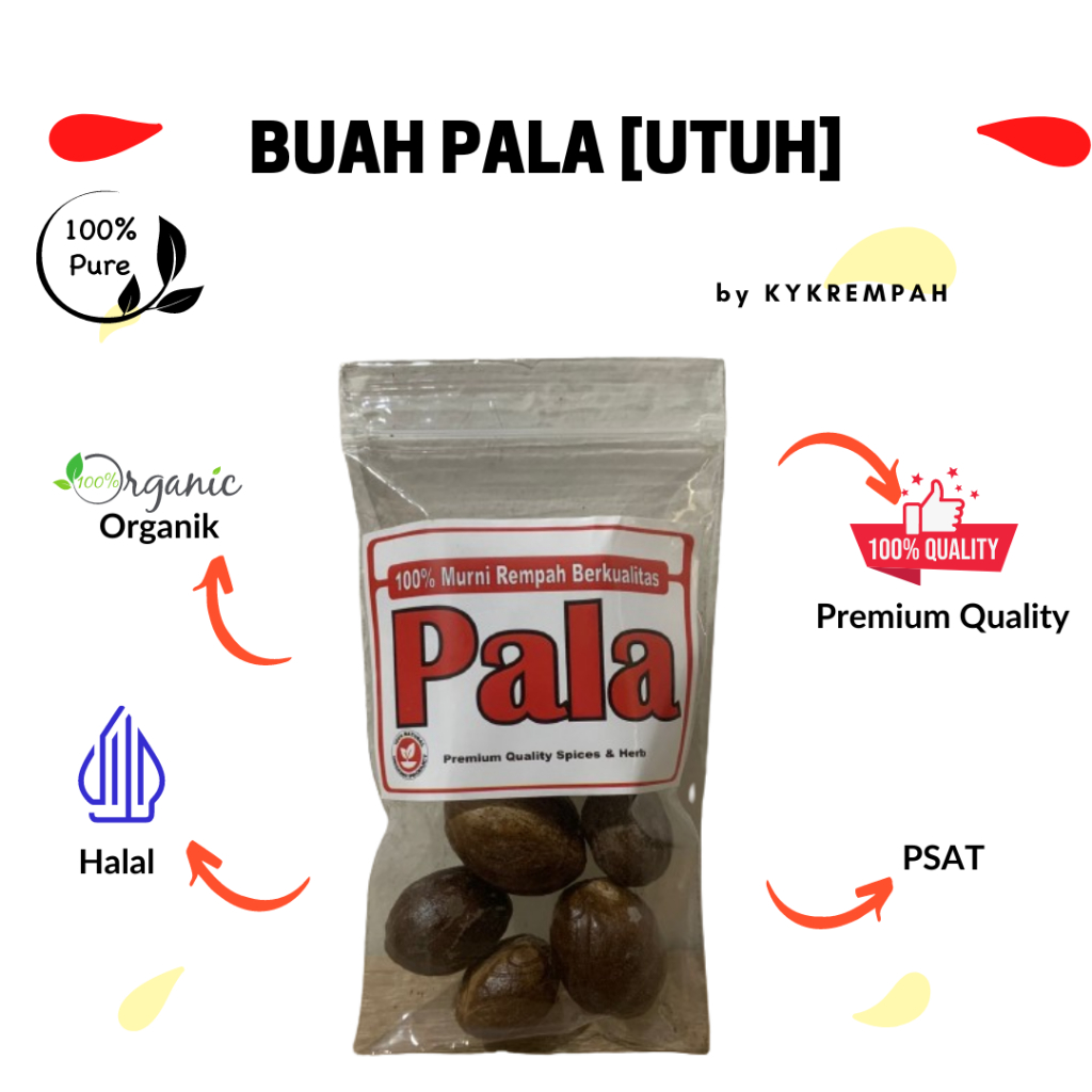 Jual Pala Utuh 50 gram | Biji Pala | Shopee Indonesia