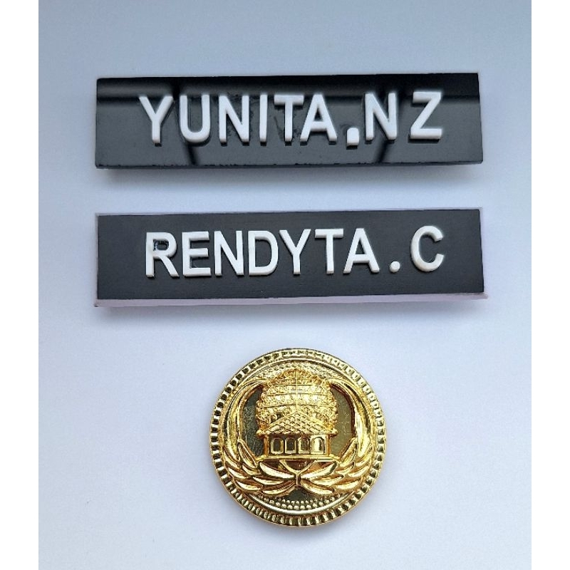 Jual PIN KORPRI SET NAMA DADA pin korpri asn + nama dada nametag ...