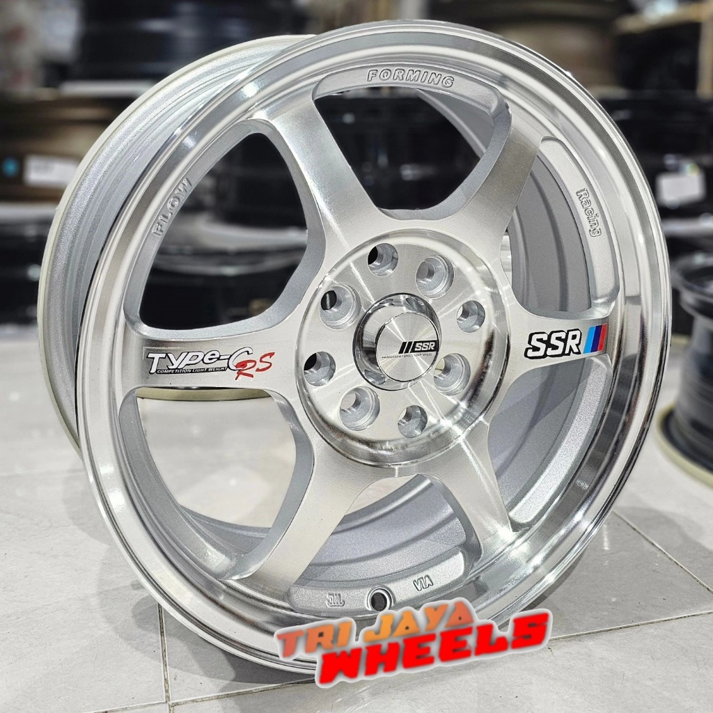 Jual velg mobil ring 15x6,5 et40 velg ssr type c pcd 4x100-4x114 tuk brio,mobilio,yaris,jazz ...