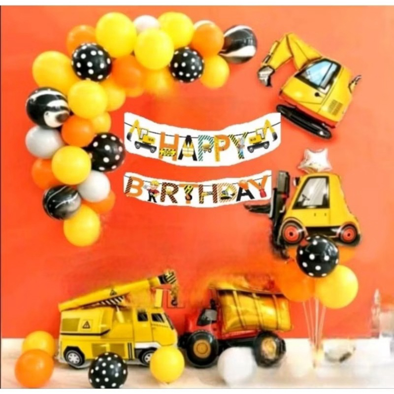 Jual Paket Dekorasi Konstruksi Excavator/Dekorasi Ulang Tahun Anak Tema ...