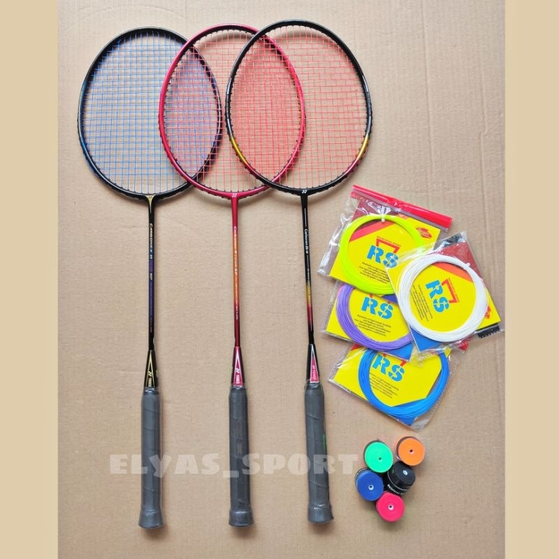 Jual [25 Lbs] Raket Badminton TARIKAN KUAT GROSIR bonus grip karet/grip ...