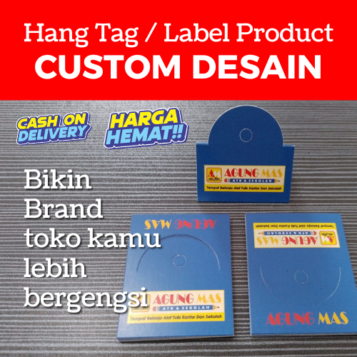 Jual CUSTOM Hang Tag / Label gantungan, kertas duplek 250gr, Cetak FULL ...