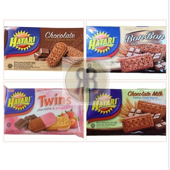 Jual ASW Foods Hatari Biscuit Chocolate 190gr rasa cream coklat ...