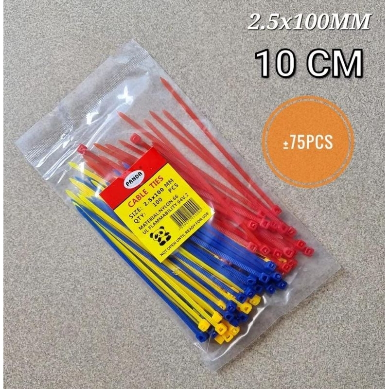 Jual KABEL TIES 2.5 x 100 mm Multicolor Warna Warni - 75Pcs | Shopee ...