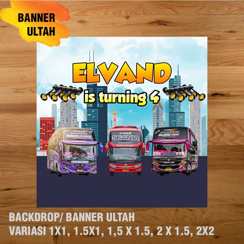Jual BUS BASURI TELOLET BANNER/ BACKDROP/ SPANDUK ULANG TAHUN UL-TAH ...