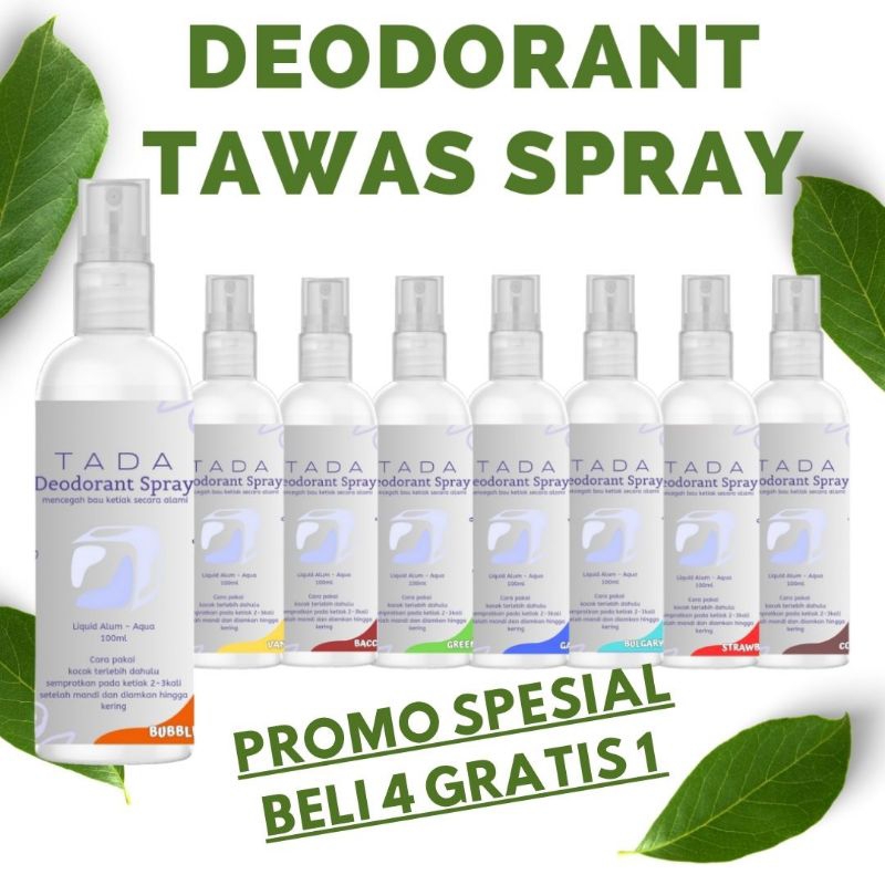 Jual DEODORANT SPRAY TAWAS CAIR ANTI BAU KETIAK 100ML NON ALKOHOL TADA ...