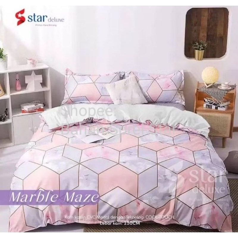 Jual Bahan Kain Sprei Star - Marble Maze | Shopee Indonesia