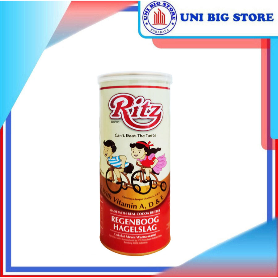 Jual Ritz Regenboog Hagelslag 300 gr Cokelat Meses Warna Warni Kaleng ...