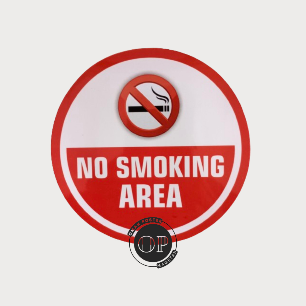 Jual Stiker No Smoking Area - Area Dilarang Merokok - Kawasan Tanpa ...