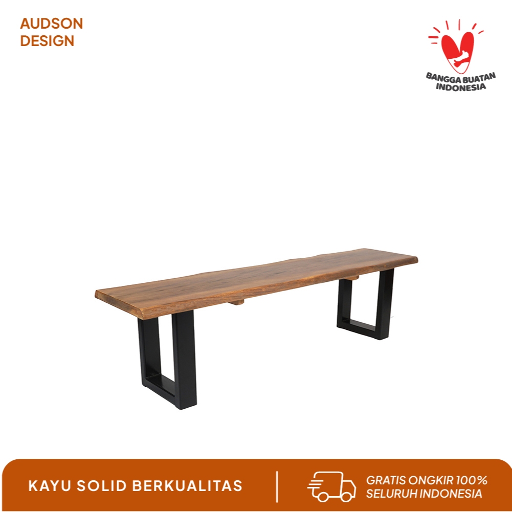 Jual Bangku kayu solid panjang bangku taman Bench - Camille Live Edge ...