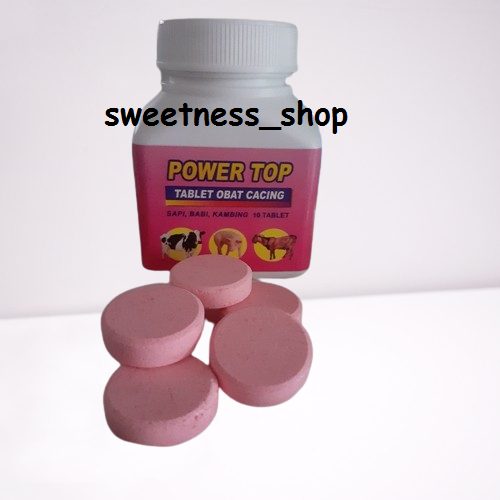 Jual POWER TOP 10 TABLET OBAT CACING SAPI BABI KAMBING | Shopee Indonesia