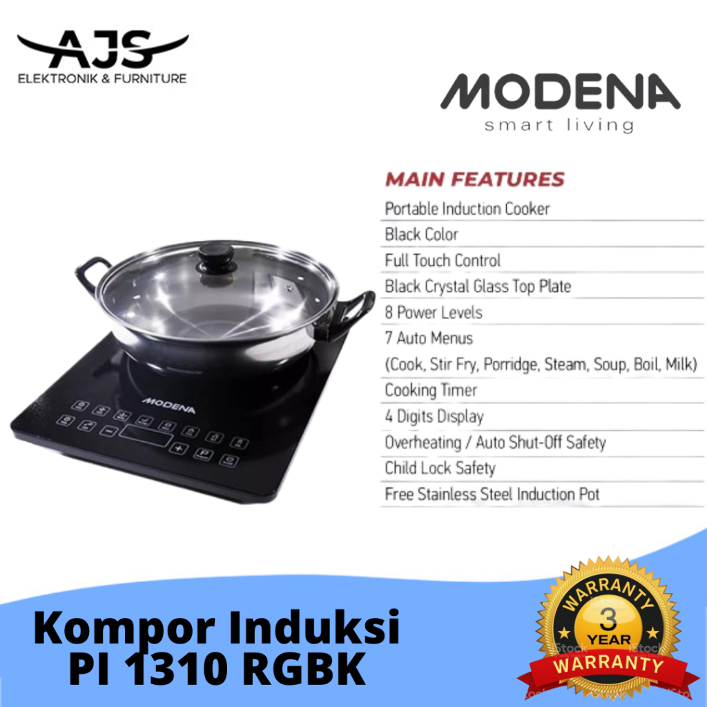 Jual MODENA Portable Induction Hob - PI 1310 RGBK - PI 1310 RGBK ...
