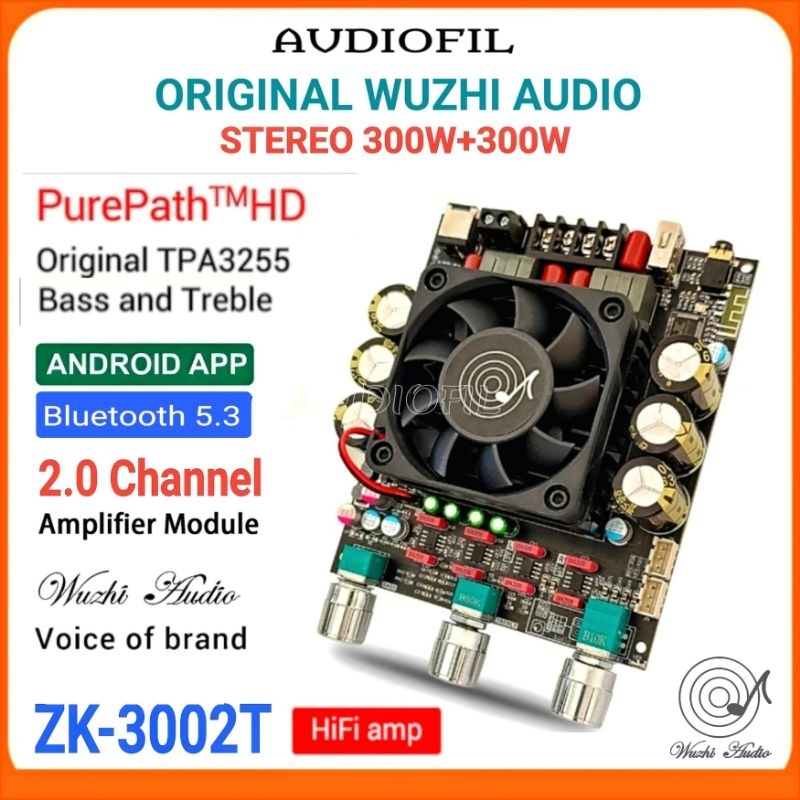 Jual ZK- 3002T TPA3255 Amplifier Class D Hifi 2.0 CH Bluetooth 5.3 ...