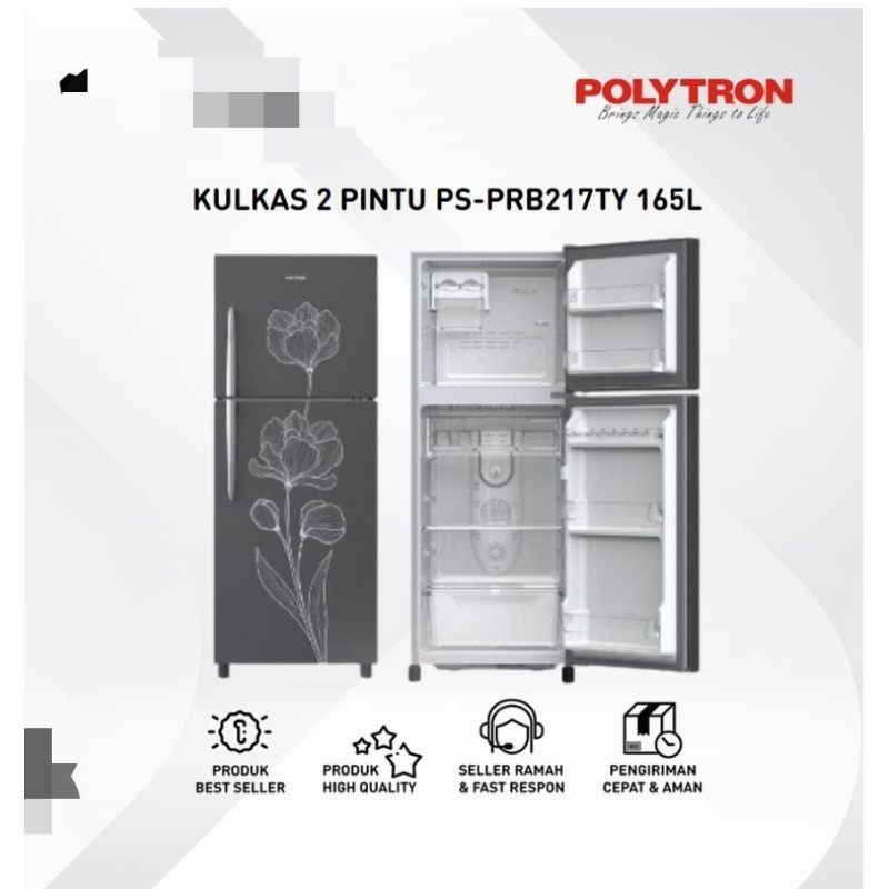Jual KULKAS POLYTRON 2PINTU PRB-217TY UNTUK KOTA CIREBON | Shopee Indonesia