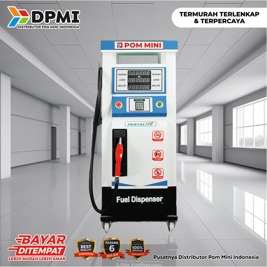 Jual pom mini 1 nozzle 110 liter warna putih biru | Shopee Indonesia