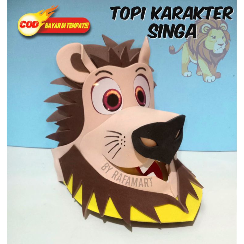 Jual TOPI KARAKTER SINGA 3D | Shopee Indonesia