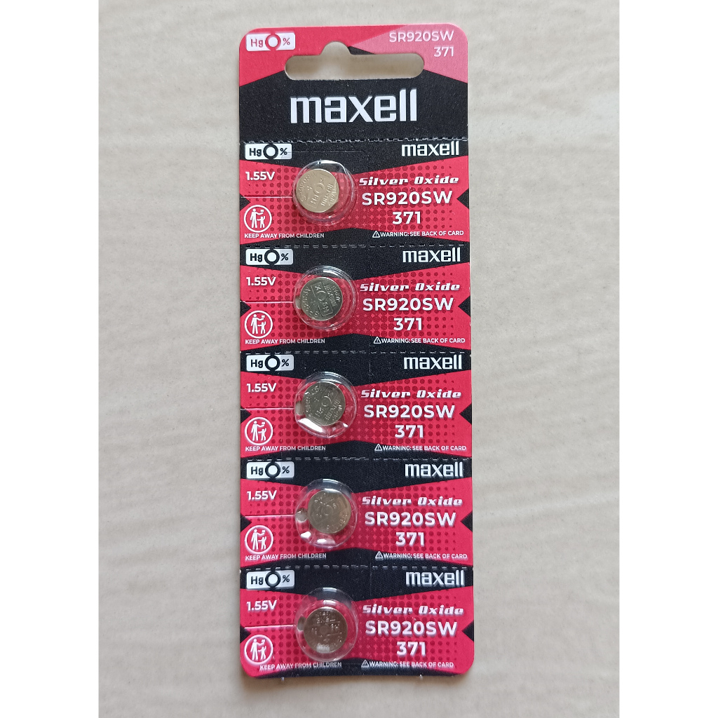 Jual Battery Maxell SR920SW 371 Batrei Pipih - Baterai Kancing | Shopee ...