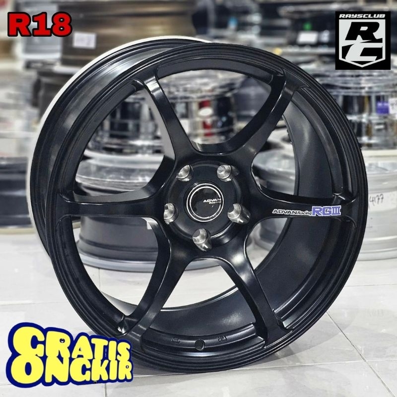 Jual velg mobil ring 18 ADVAN RG 3 LEBAR 9,5 PCD 5X114,3 velg racing mobil R18 Ertiga Xl7 Juke ...