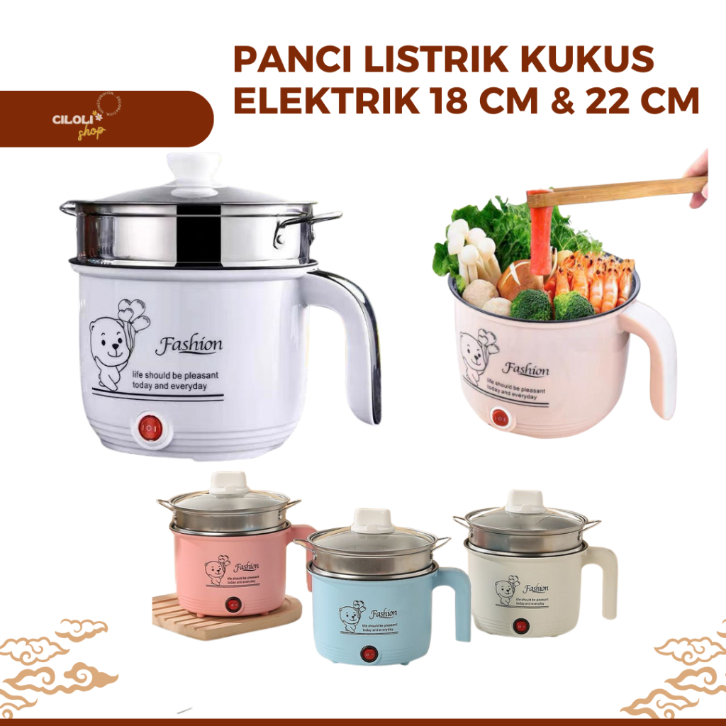 Jual Panci Listrik Kukus Elektrik Serbaguna Goreng Pan Cooker Anti ...