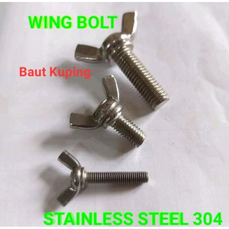 Jual WING BOLT ( DRAT BAUT KUNCI-8 ) M.5 ( Panjang 2cm-2,5cm-3cm-3,5cm ...