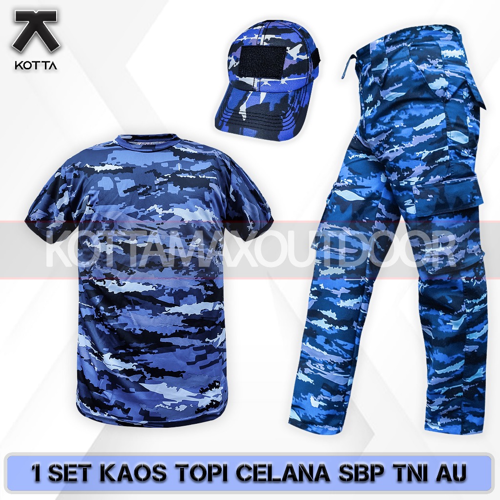 Jual SATU SET SETELAN BAJU KAOS DRIFIT DRYFIT TOPI CELANA PDL PANJANG CARGO LORENG TNI AU AURI ...