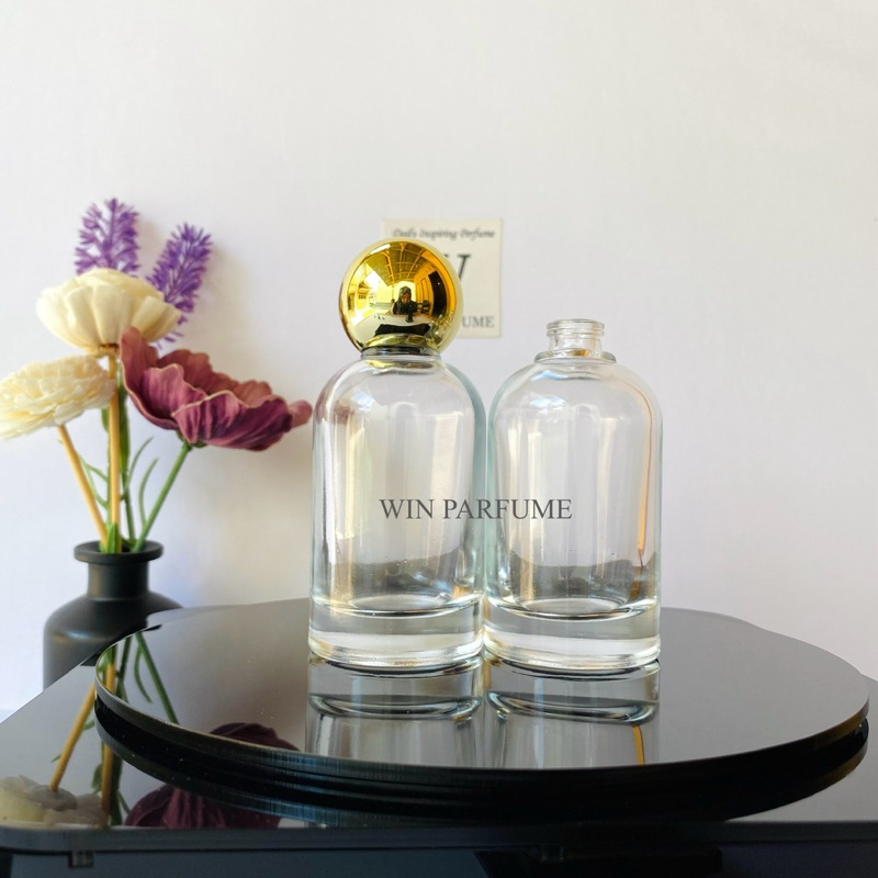 Jual Botol Parfum Labo 50ml Tutup Bulat Gold Semi Press Ring dan Spray ...