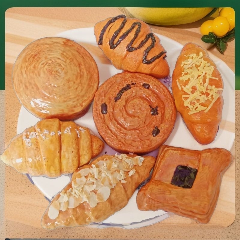 Jual Replika makanan Fake food Dummy Food roti kue Croisants Pastry ...