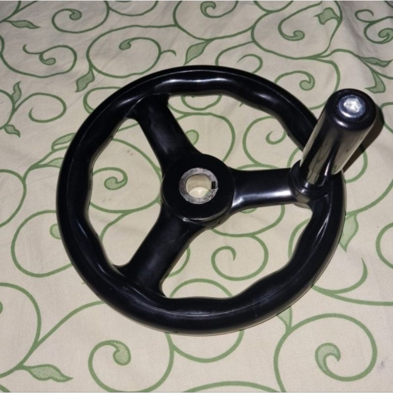Jual Hand wheel milling 8 inch Black Revolving Handle Grip 8" diameter ...