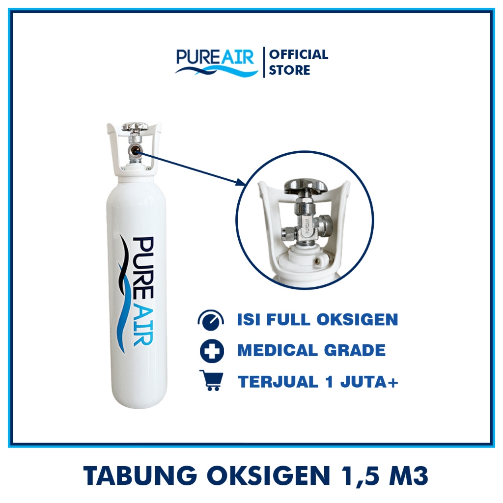 Jual Pureair Tabung Isi Oksigen 1,5 M3 | Shopee Indonesia