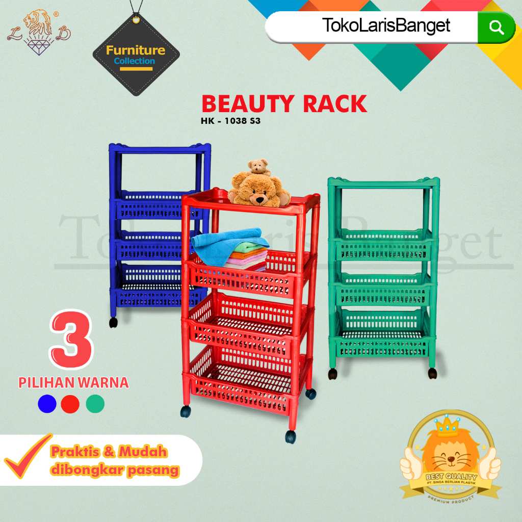 Jual RAK MULTIFUNGSI SUSUN 4/ RAK ALAT MAKE UP/RAK DAPUR/RAK BAJU ...